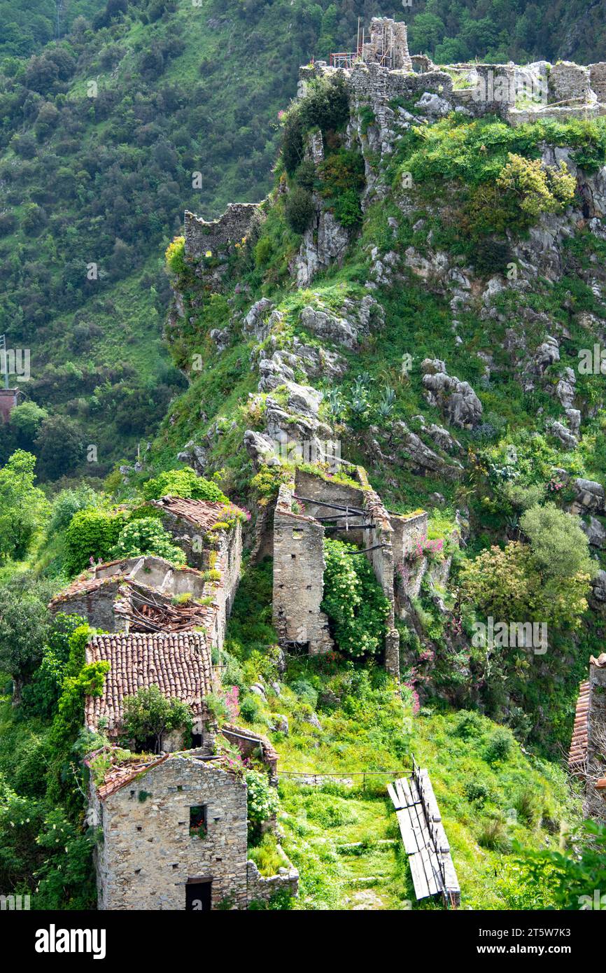 Medieval Village of San Severino di Centola - Italy Stock Photo - Alamy