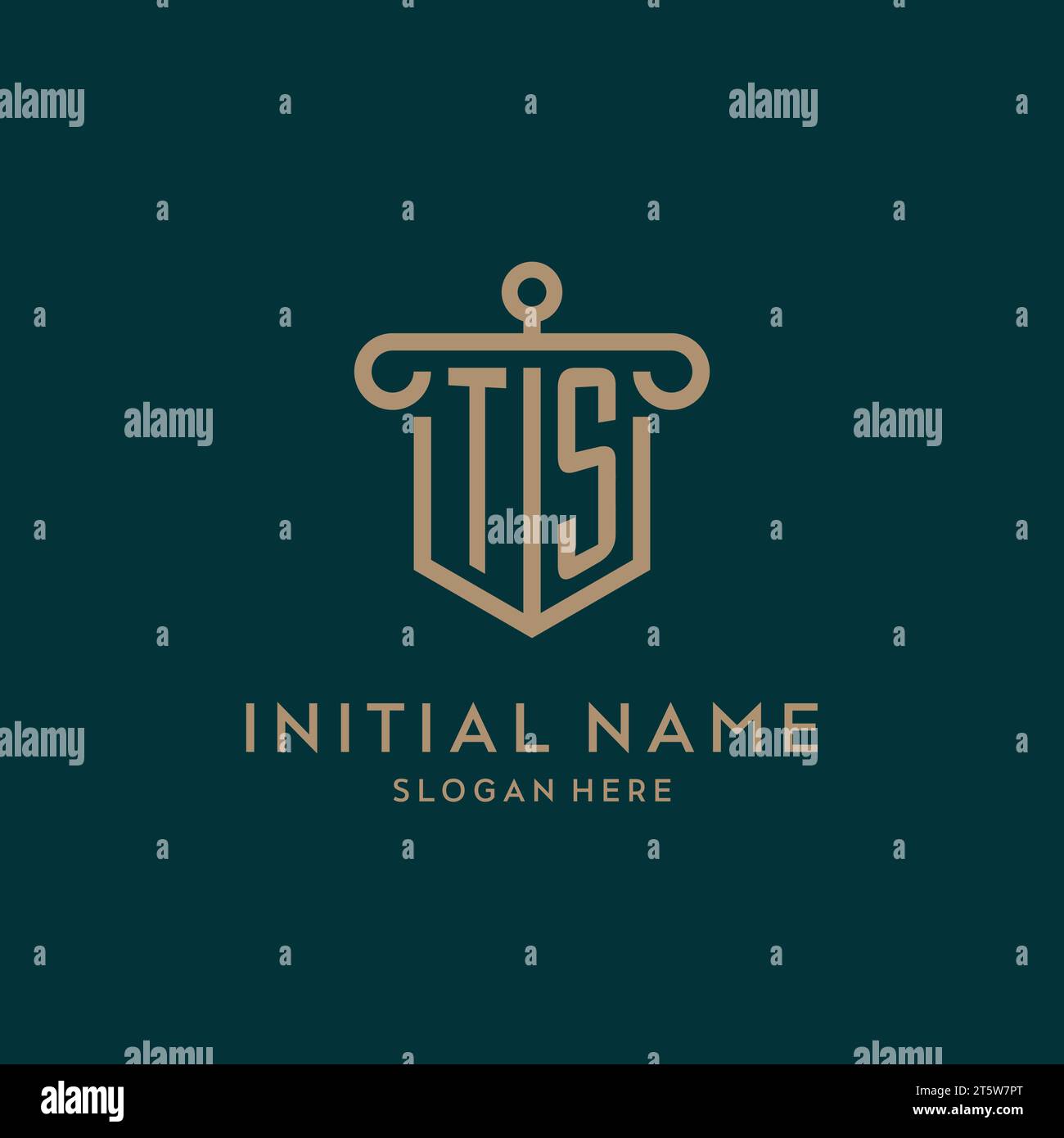 TS monogram initial logo design with shield and pillar shape design Stock Vector Image & Art - Alamy