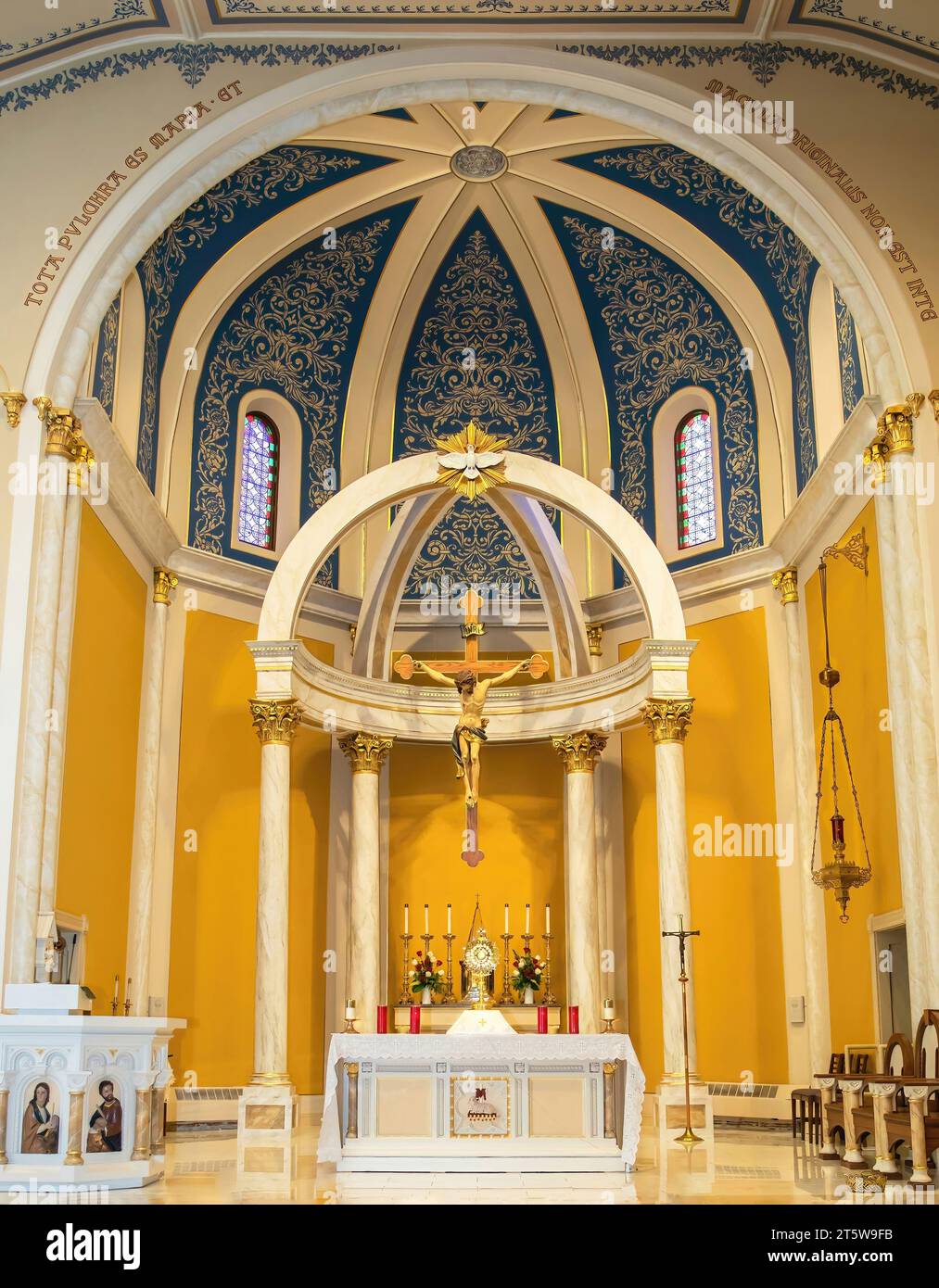 Historic beautiful sanctuary and altar at St. Mary's Catholic Church in ...
