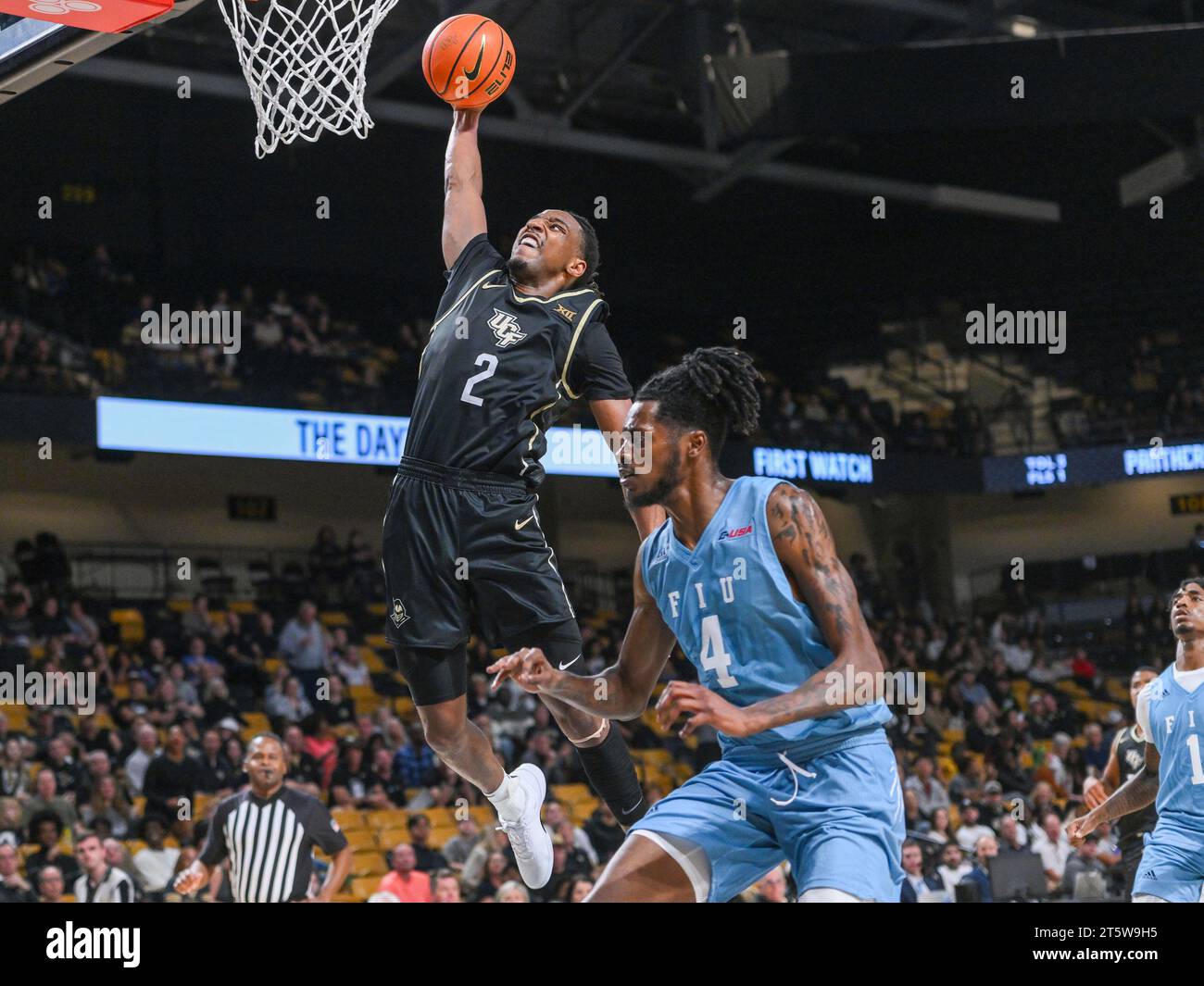 November 6, 2023: UCF guard Shemarri Allen (2) dunks the ball over FIU ...
