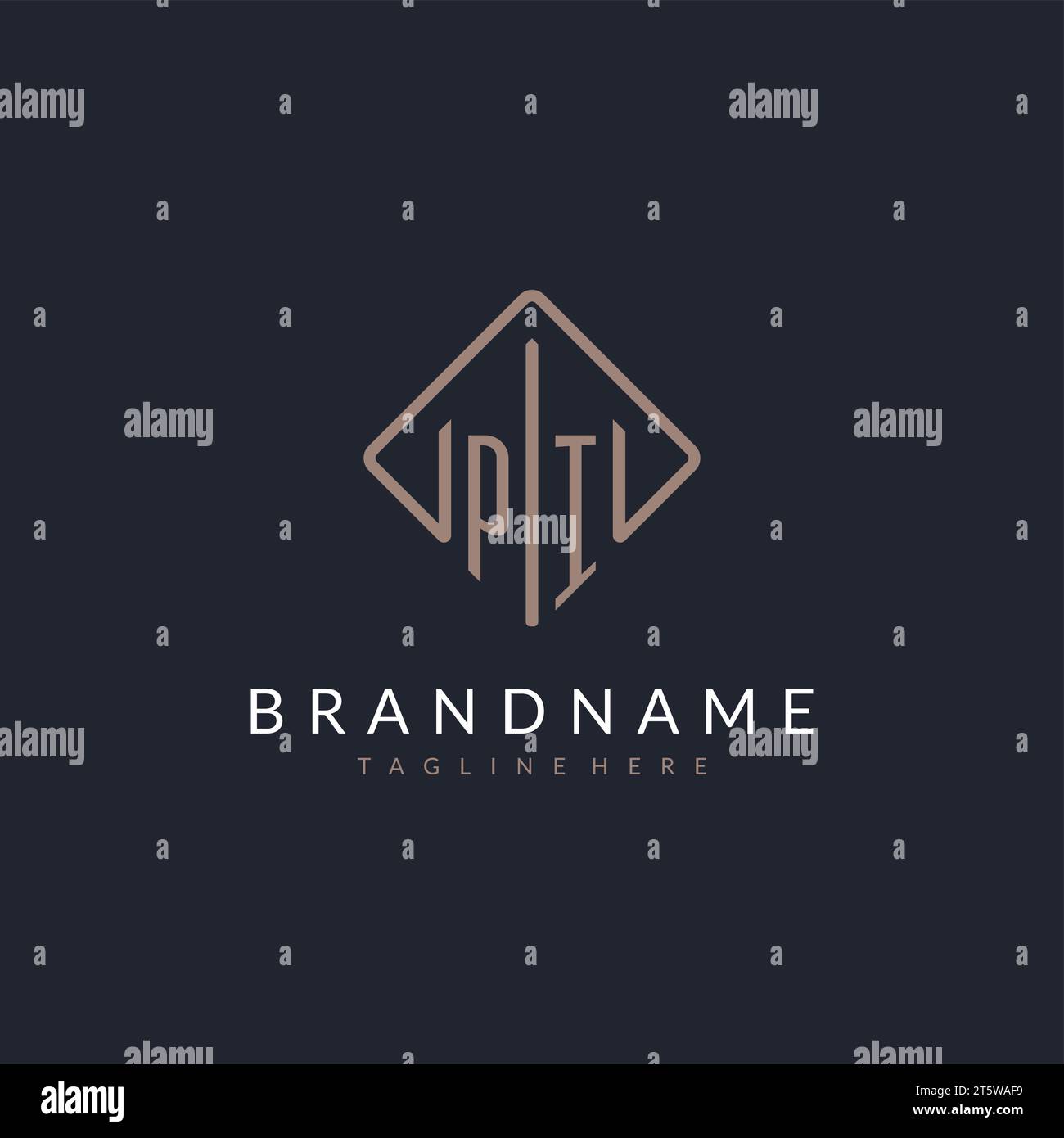 PI initial logo with curved rectangle style design ideas Stock Vector Image & Art - Alamy