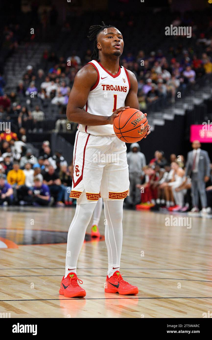 LAS VEGAS, NV - NOVEMBER 06: USC Trojans guard Isaiah Collier (1 ...