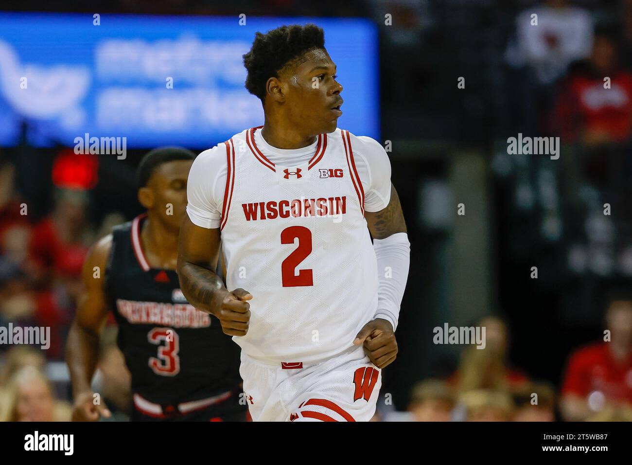 Madison, WI, USA. 6th Nov, 2023. Wisconsin Badgers guard AJ Storr (2 ...