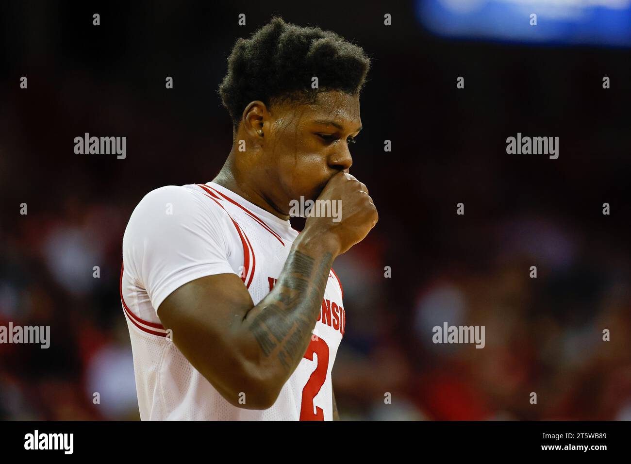 Madison, WI, USA. 6th Nov, 2023. Wisconsin Badgers guard AJ Storr (2 ...