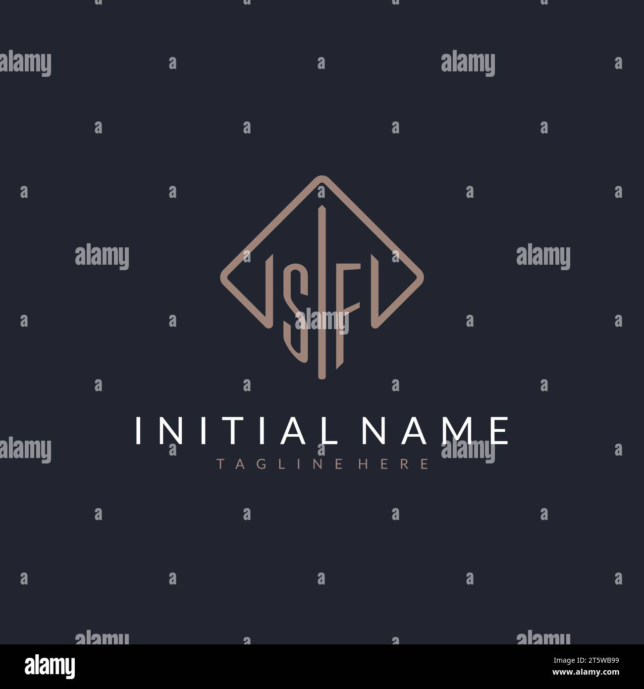 SF initial logo with curved rectangle style design ideas Stock Vector ...