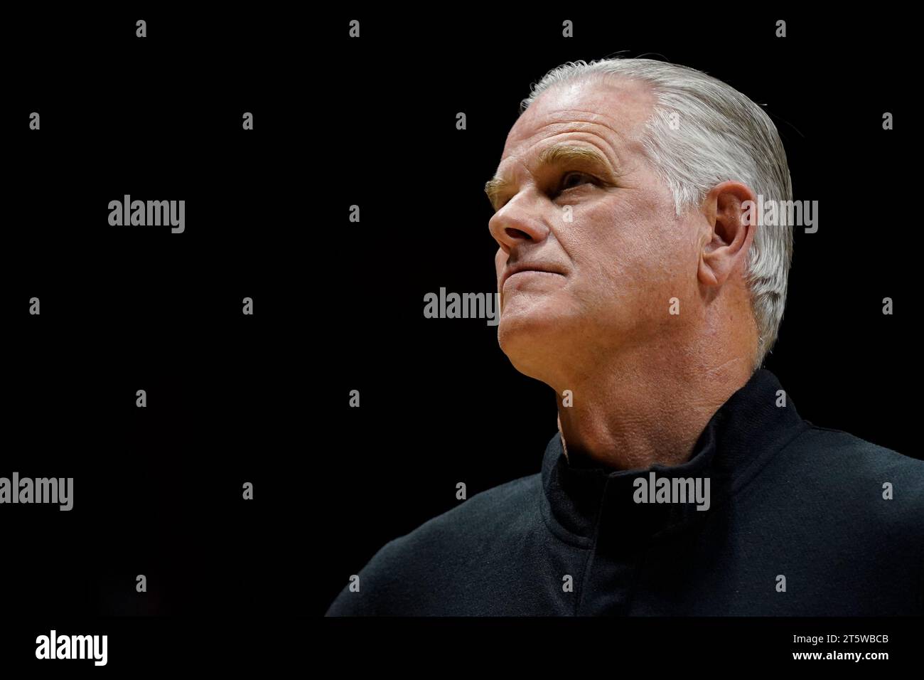 San Diego State head coach Brian Dutcher looks on before an NCAA ...