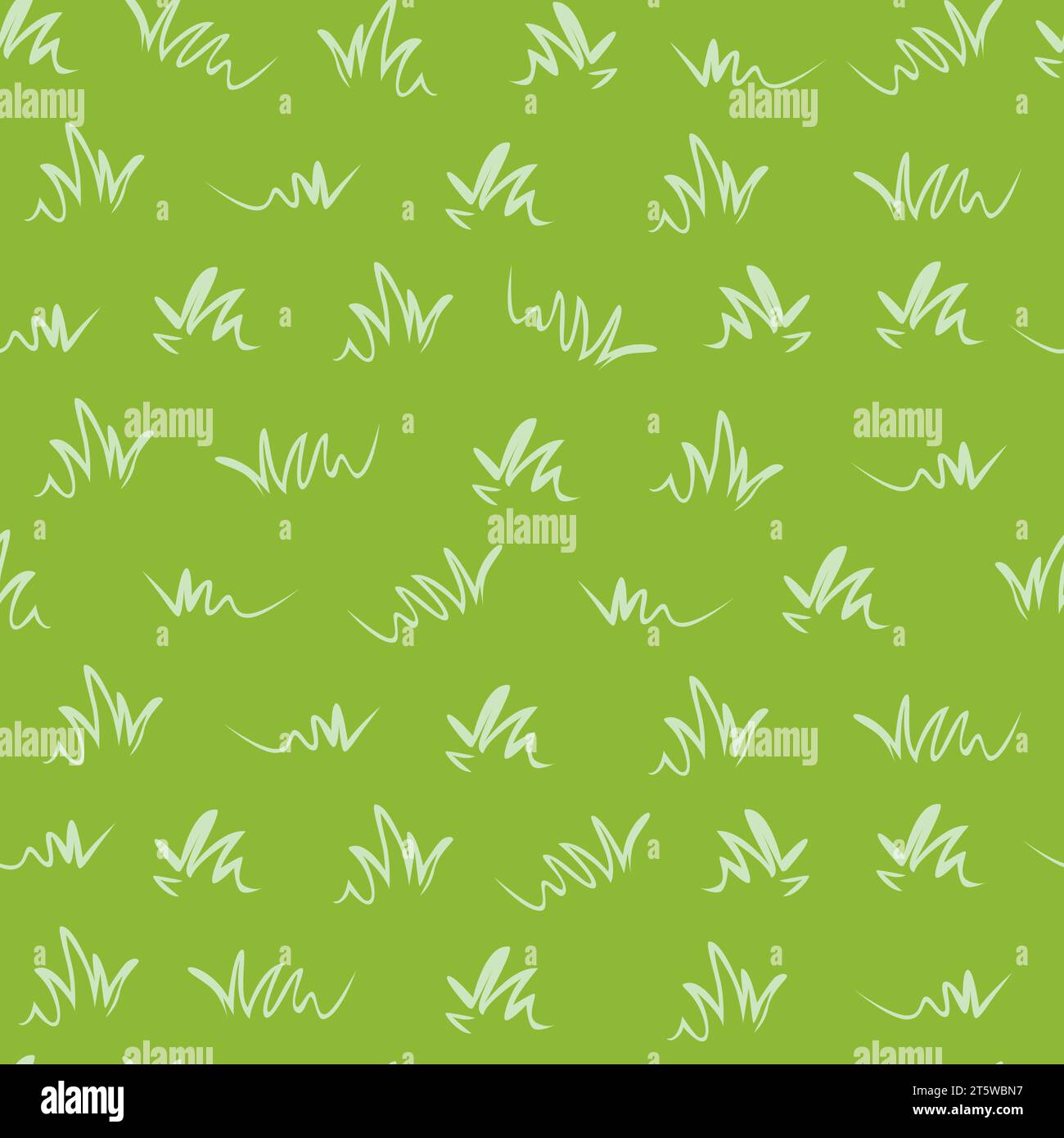 Vector green grass seamless repeat vector background. Doodle style ...