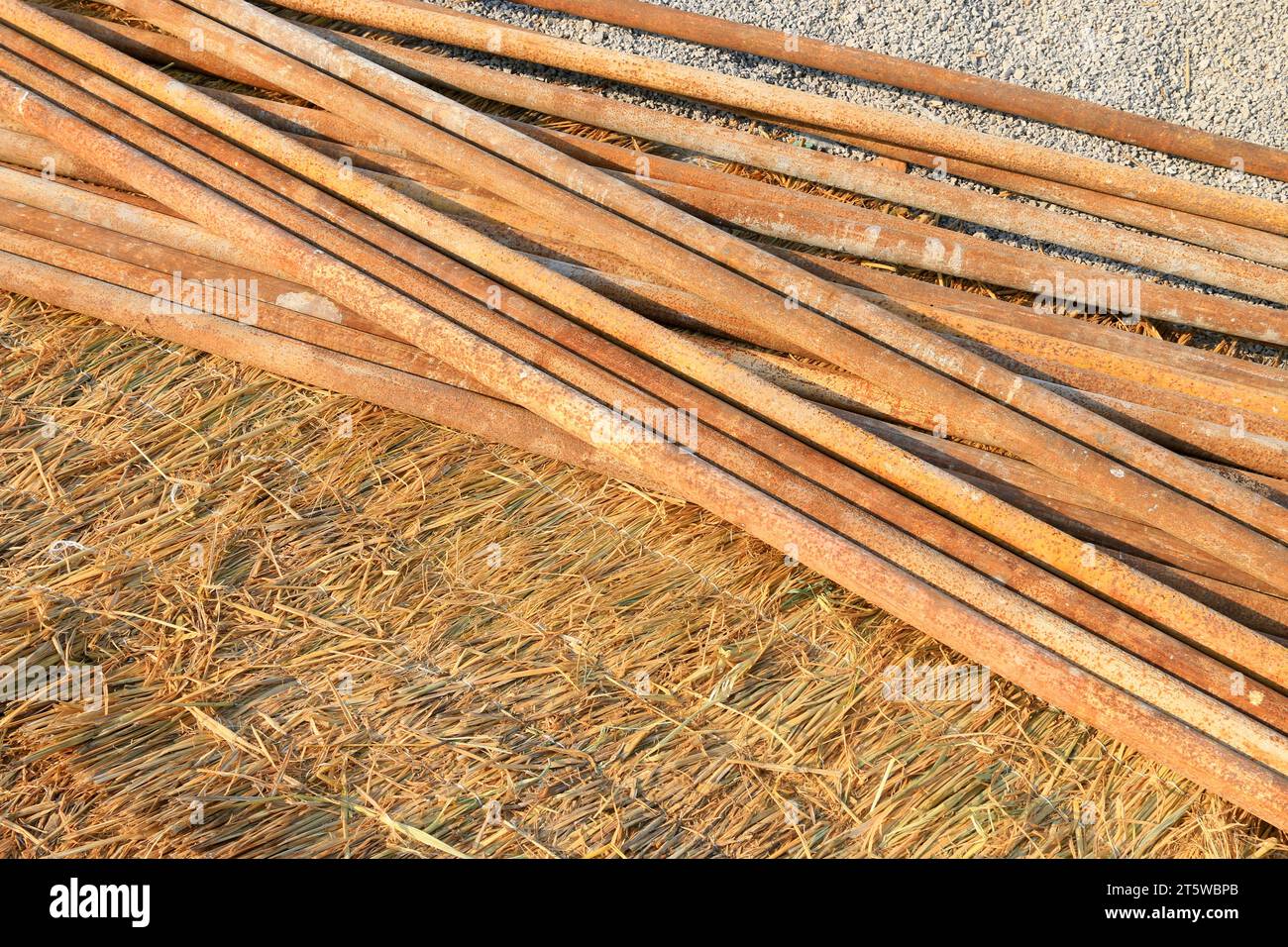 Oxidation rust steel pipe, closeup of photo Stock Photo - Alamy