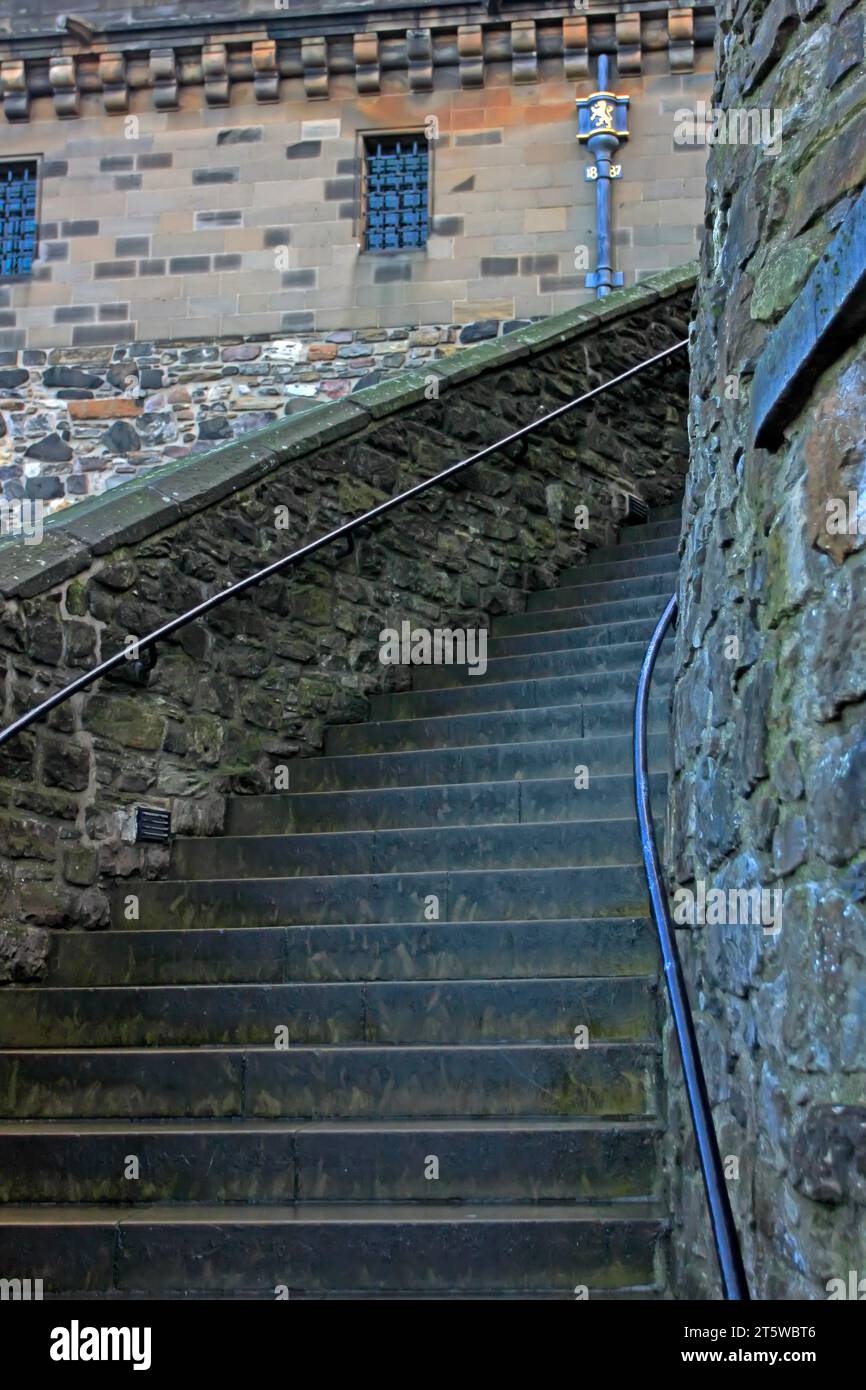 steps in the castle, Edinburgh, UK Stock Photo - Alamy