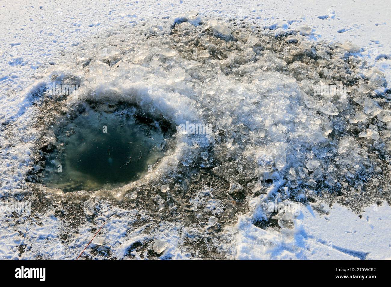 Ice hole broken ice surface hi-res stock photography and images - Alamy