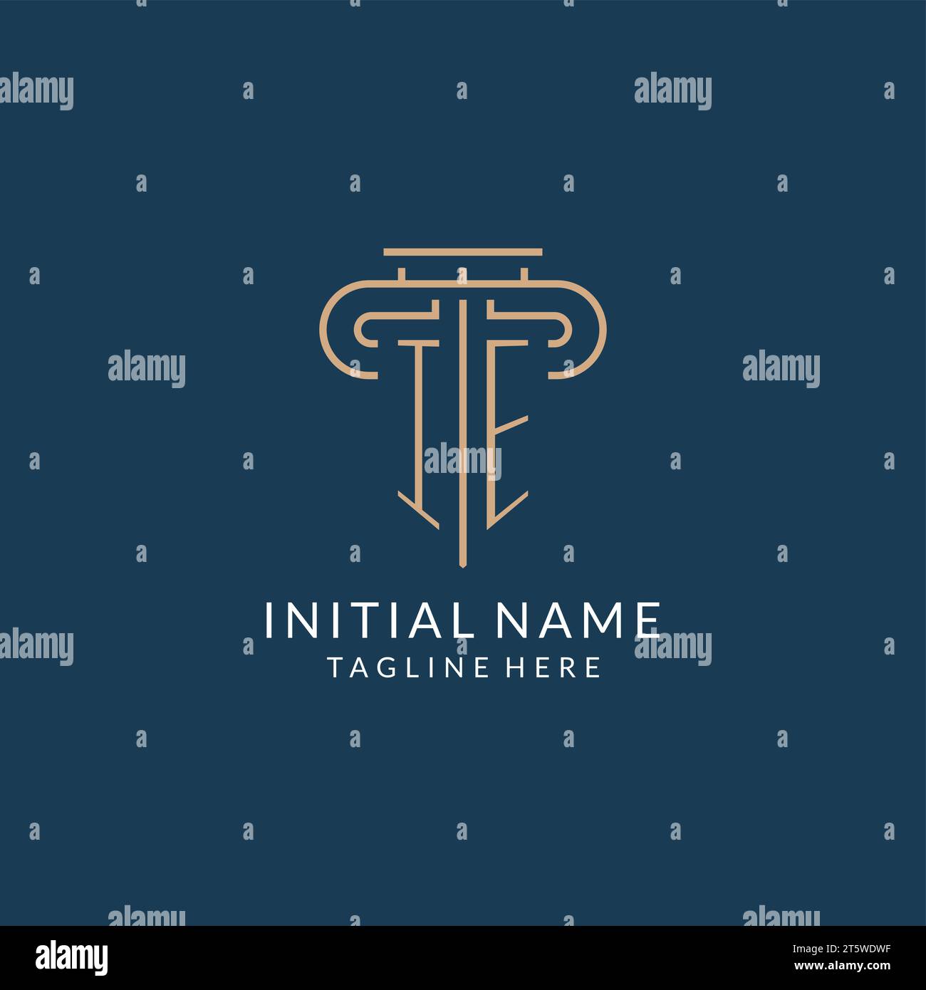 Initial letter IE pillar logo, law firm logo design inspiration vector ...