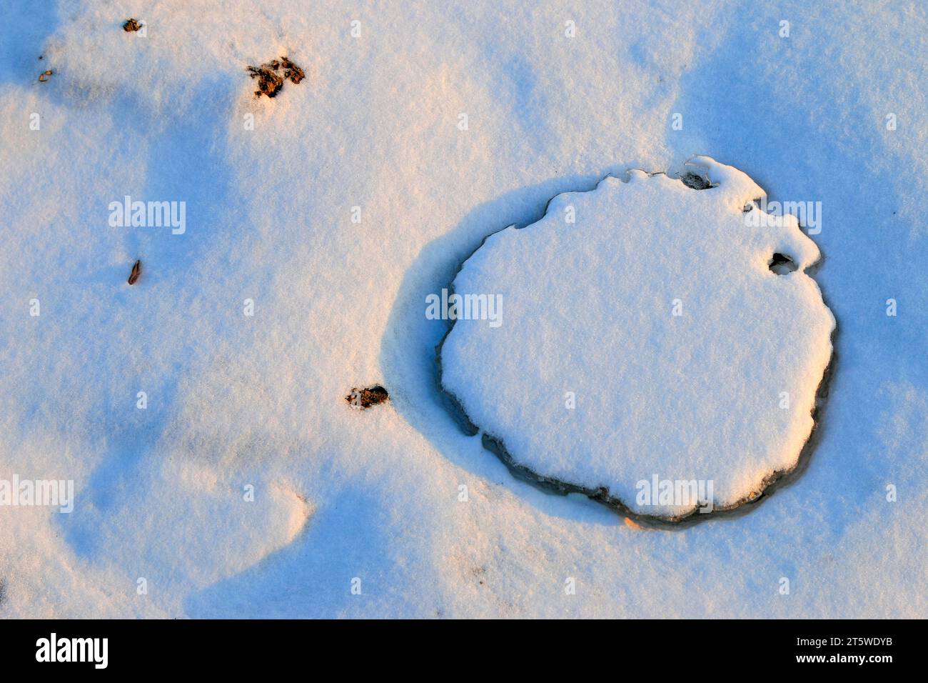 mark in the snow and ice Stock Photo - Alamy
