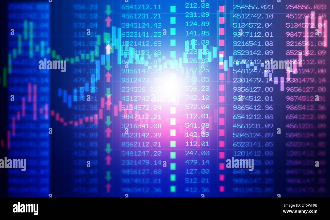 Financial stock market graph with candlestick chart. Stock trading ...