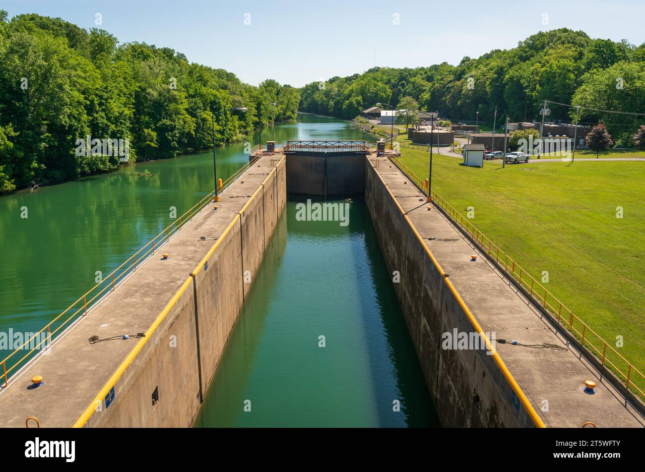 Cayuga and Seneca Canal in Seneca Falls, New York State Stock Photo - Alamy