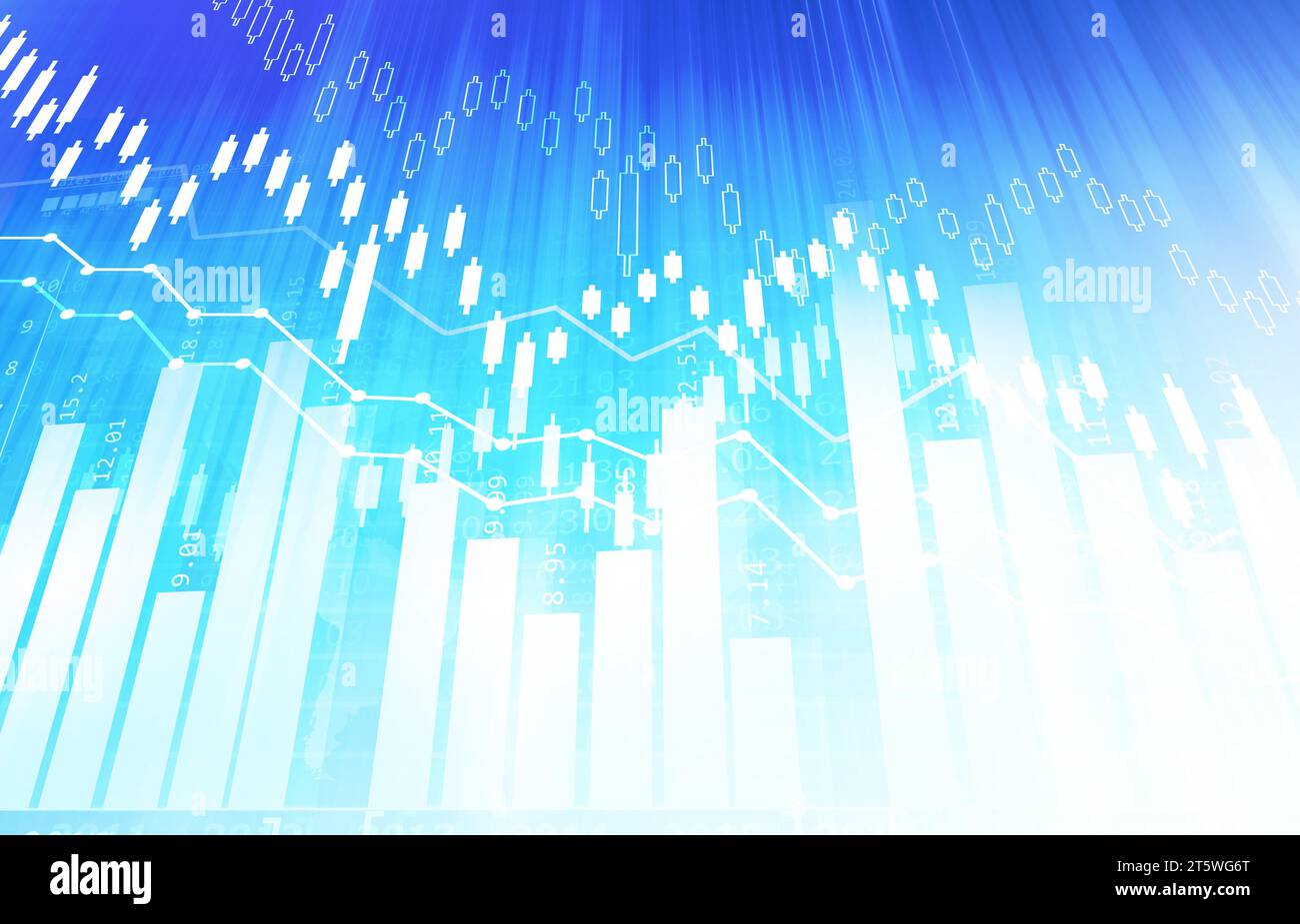 Financial stock market graph with candlestick chart. Stock trading ...