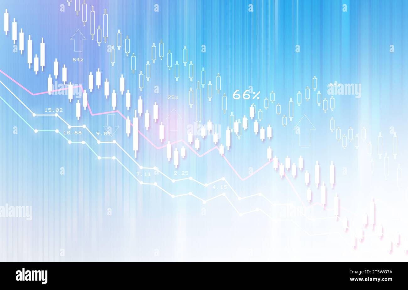 Financial stock market graph with candlestick chart. Stock trading ...