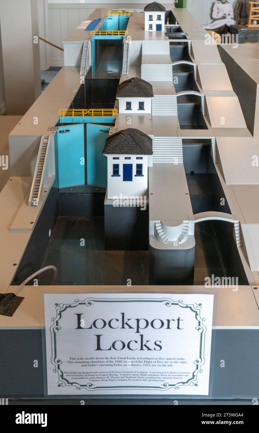 The Lockport Locks and Erie Canal, New York State Stock Photo - Alamy