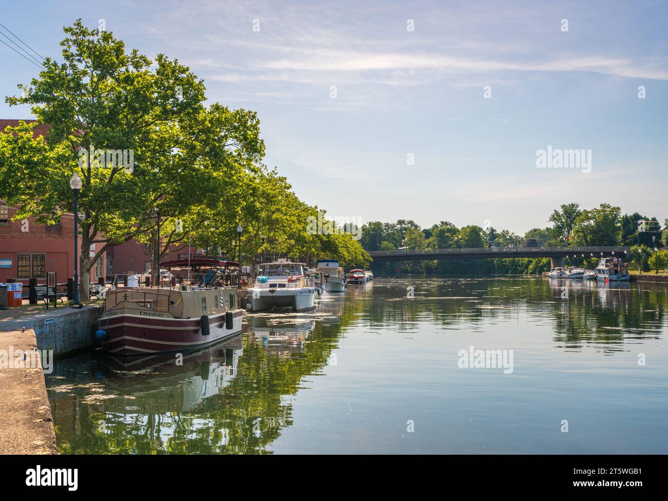 Cayuga and Seneca Canal in Seneca Falls, New York State Stock Photo - Alamy