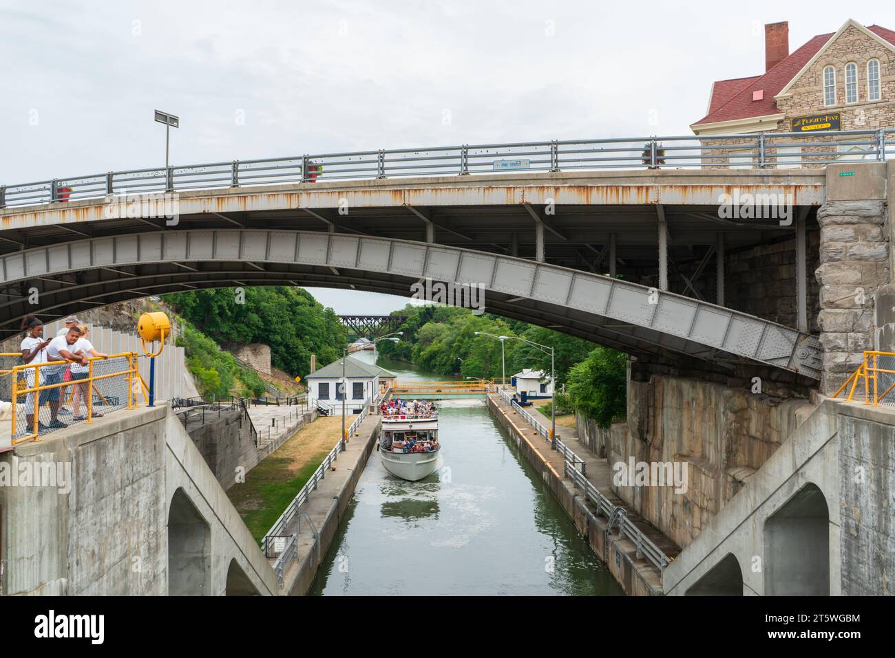 The Lockport Locks and Erie Canal, New York State Stock Photo - Alamy