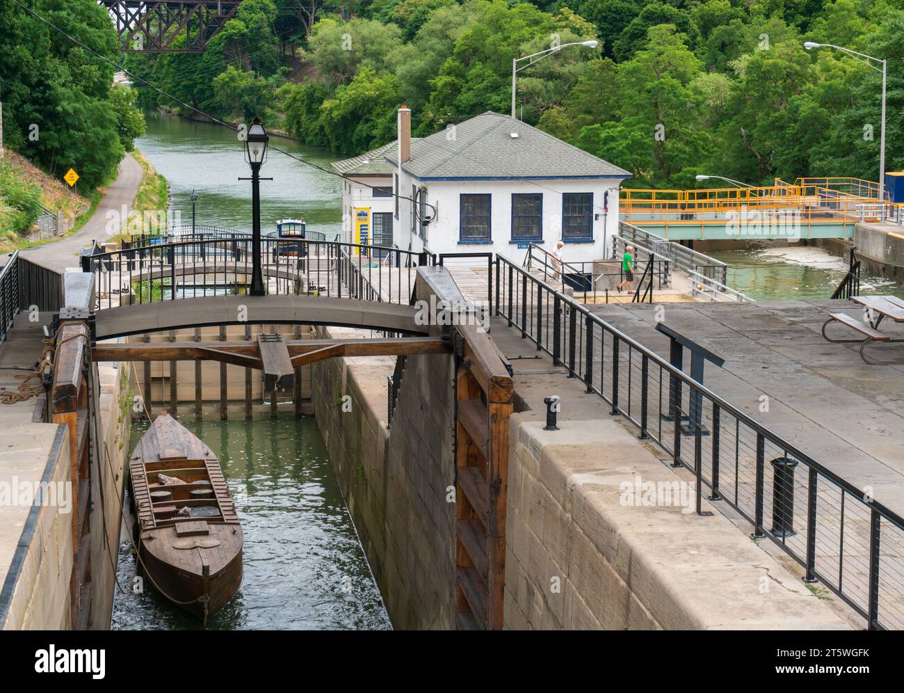 The Lockport Locks and Erie Canal, New York State Stock Photo - Alamy