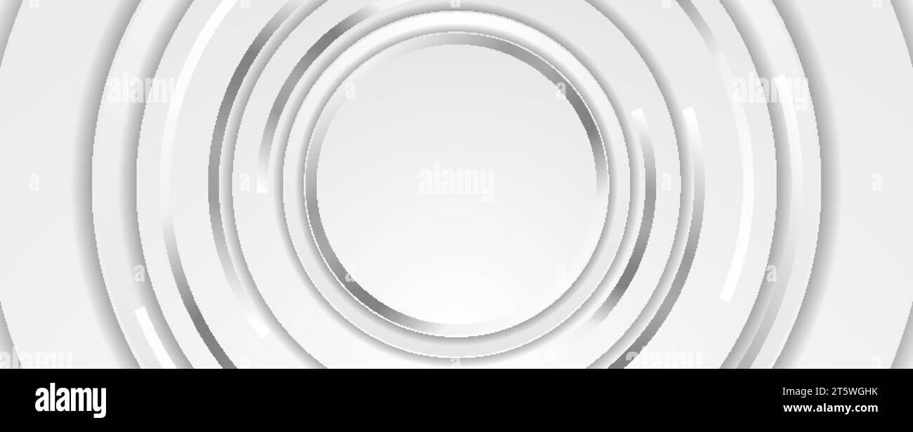 Technology abstract background with silver metallic round shapes ...