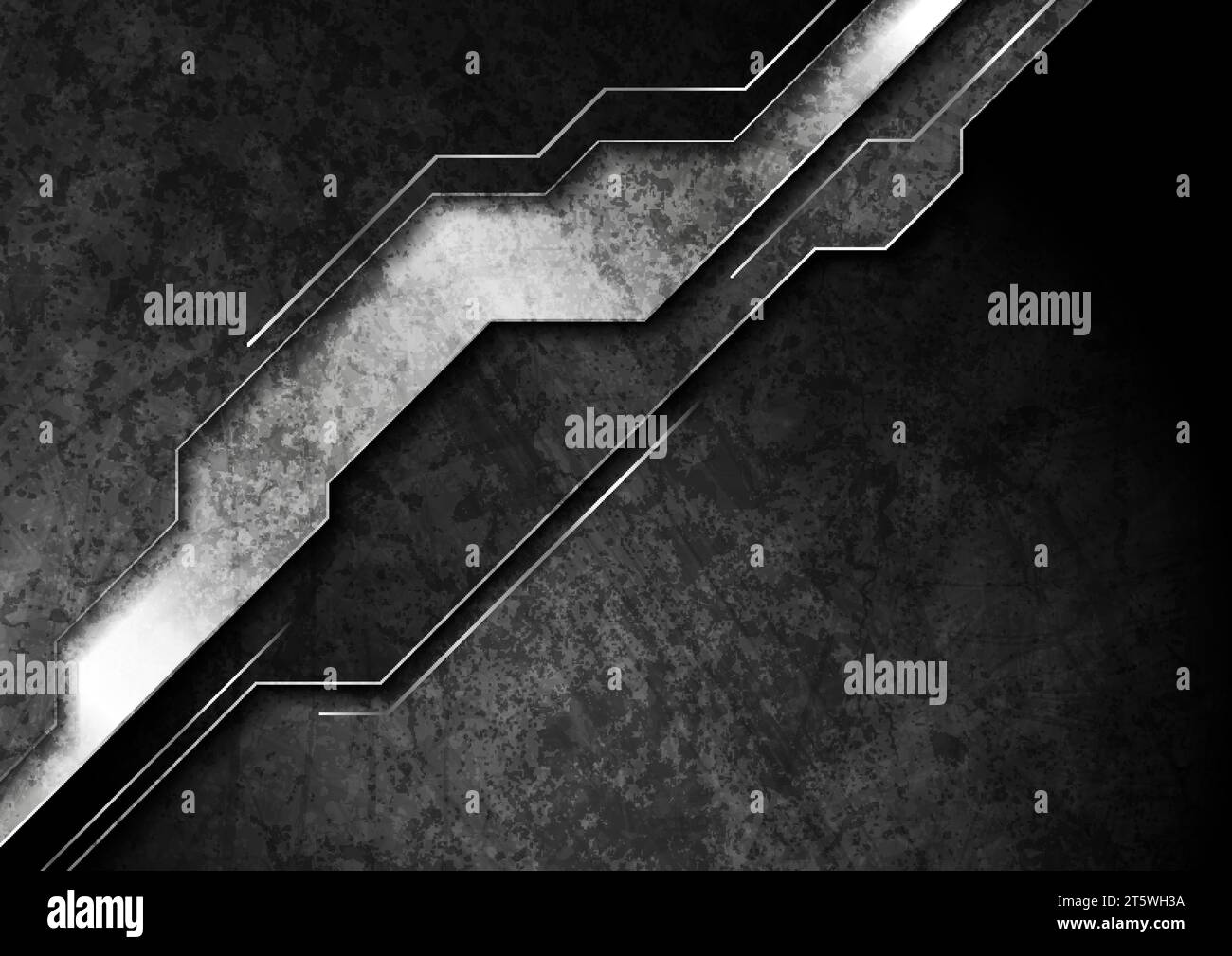 Black and metallic grunge abstract technology background. Vector ...