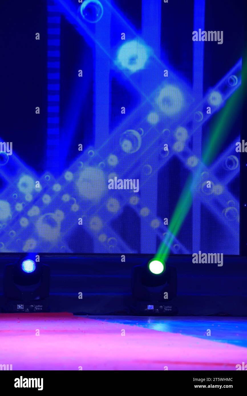 Blue pattern and spotlights Stock Photo - Alamy