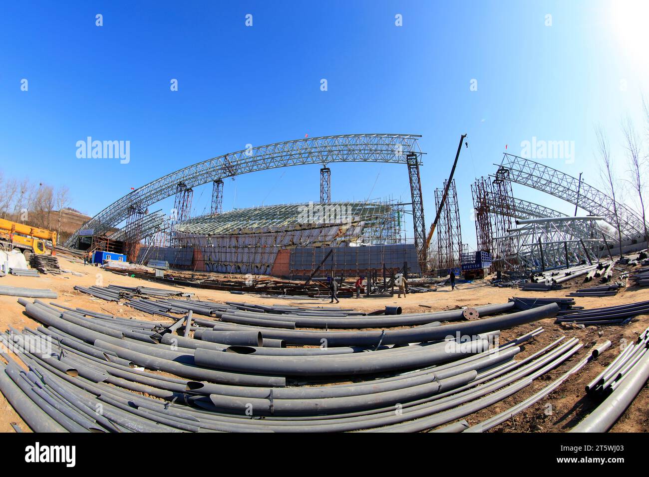 steel pipe truss Stock Photo - Alamy