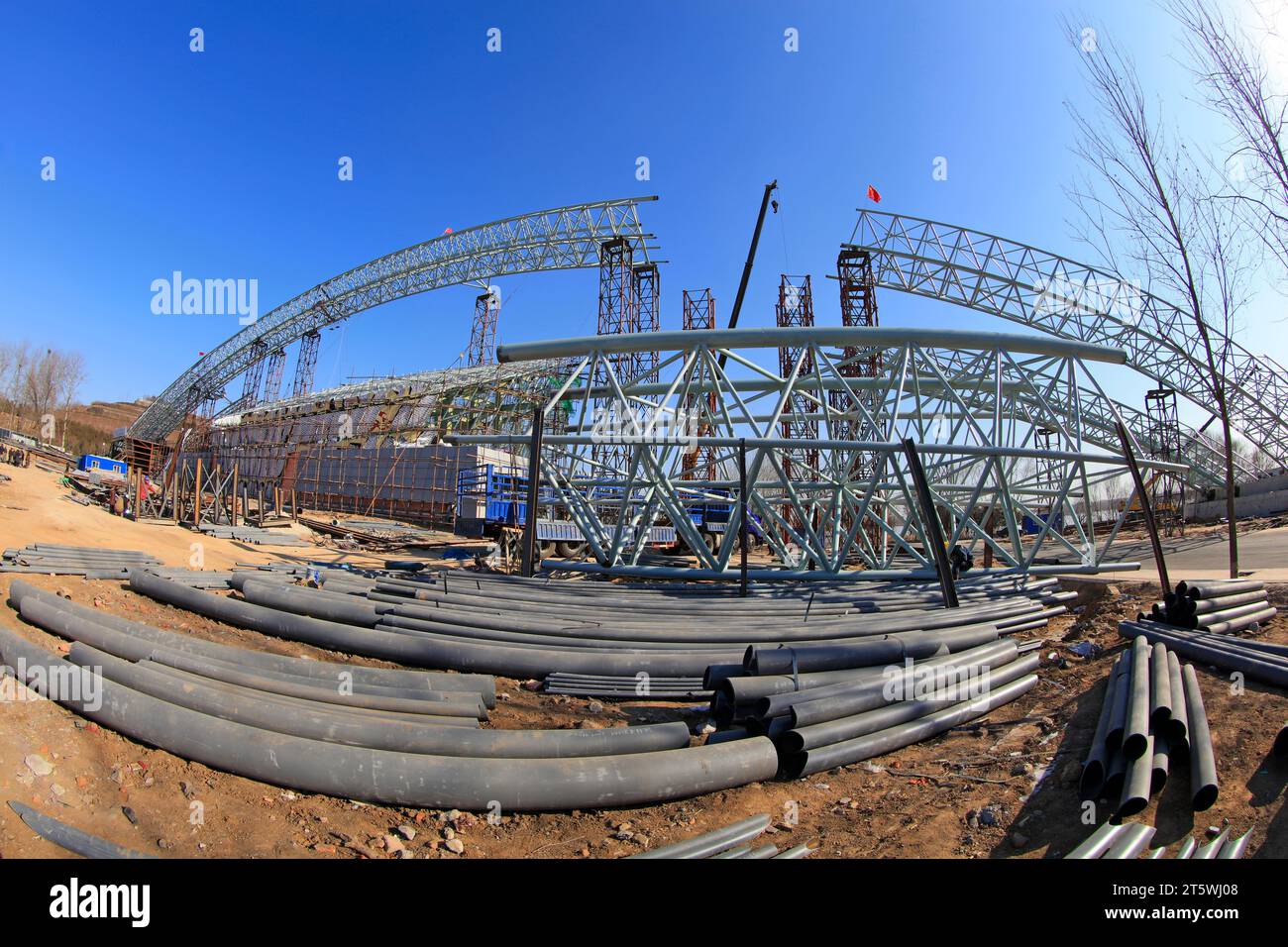 steel pipe truss Stock Photo - Alamy