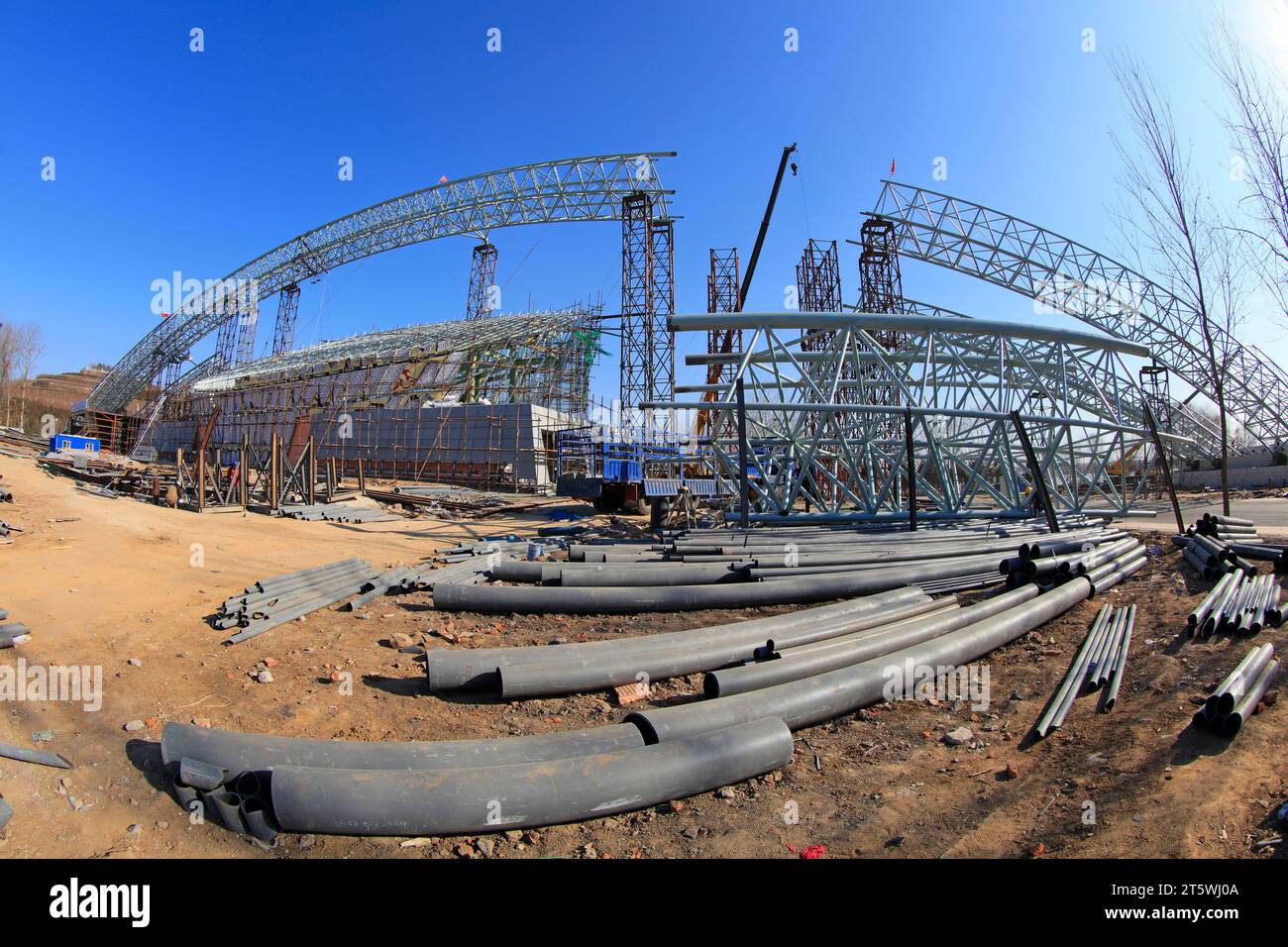 steel pipe truss Stock Photo - Alamy