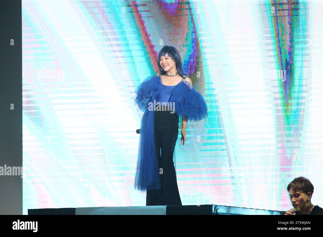 Taiwan-based Chinese singer Ding Dang holds a concert in Taipei City ...