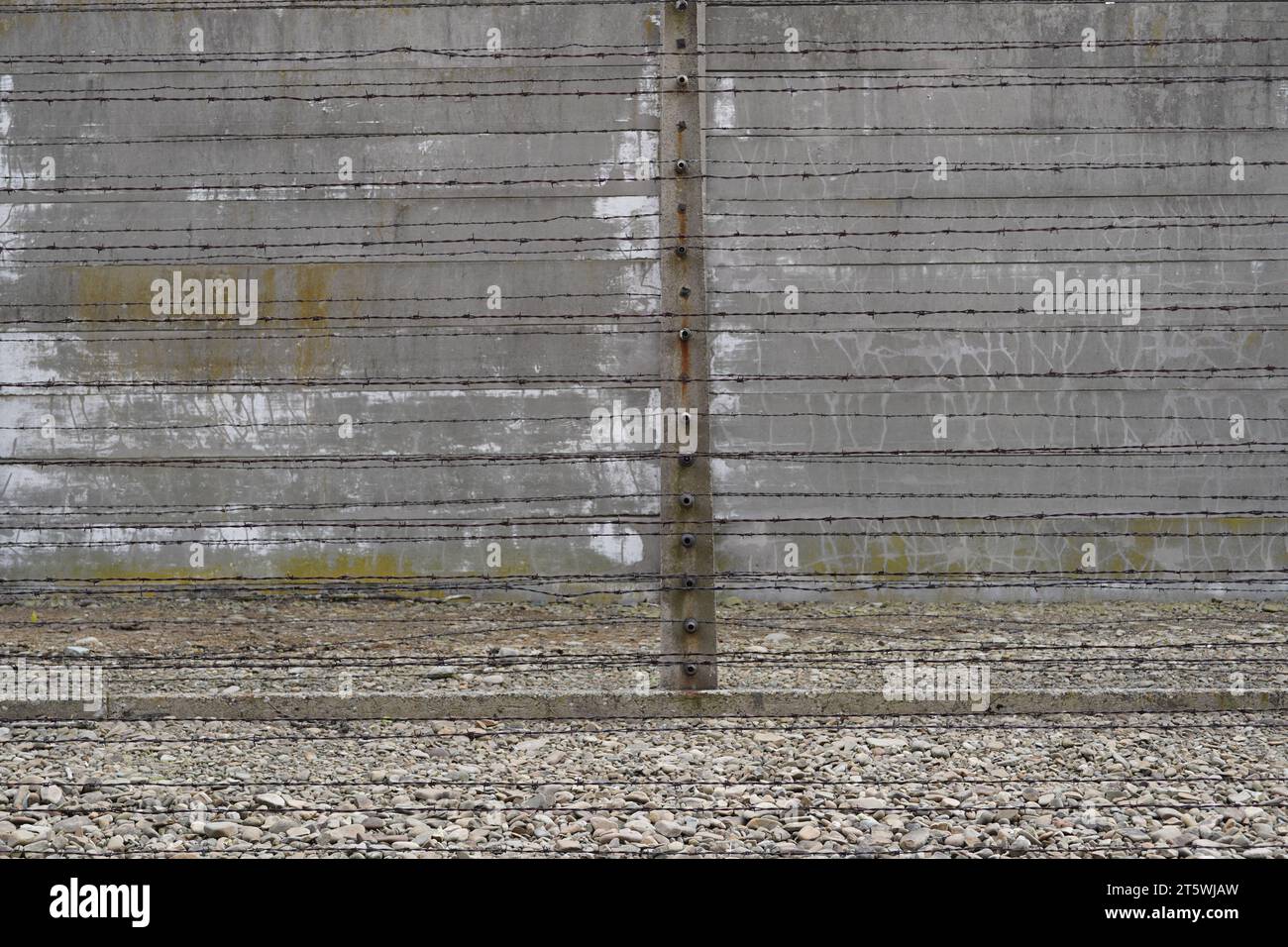 detail of the Aschwitz Nazi concentration camp in Poland Stock Photo ...