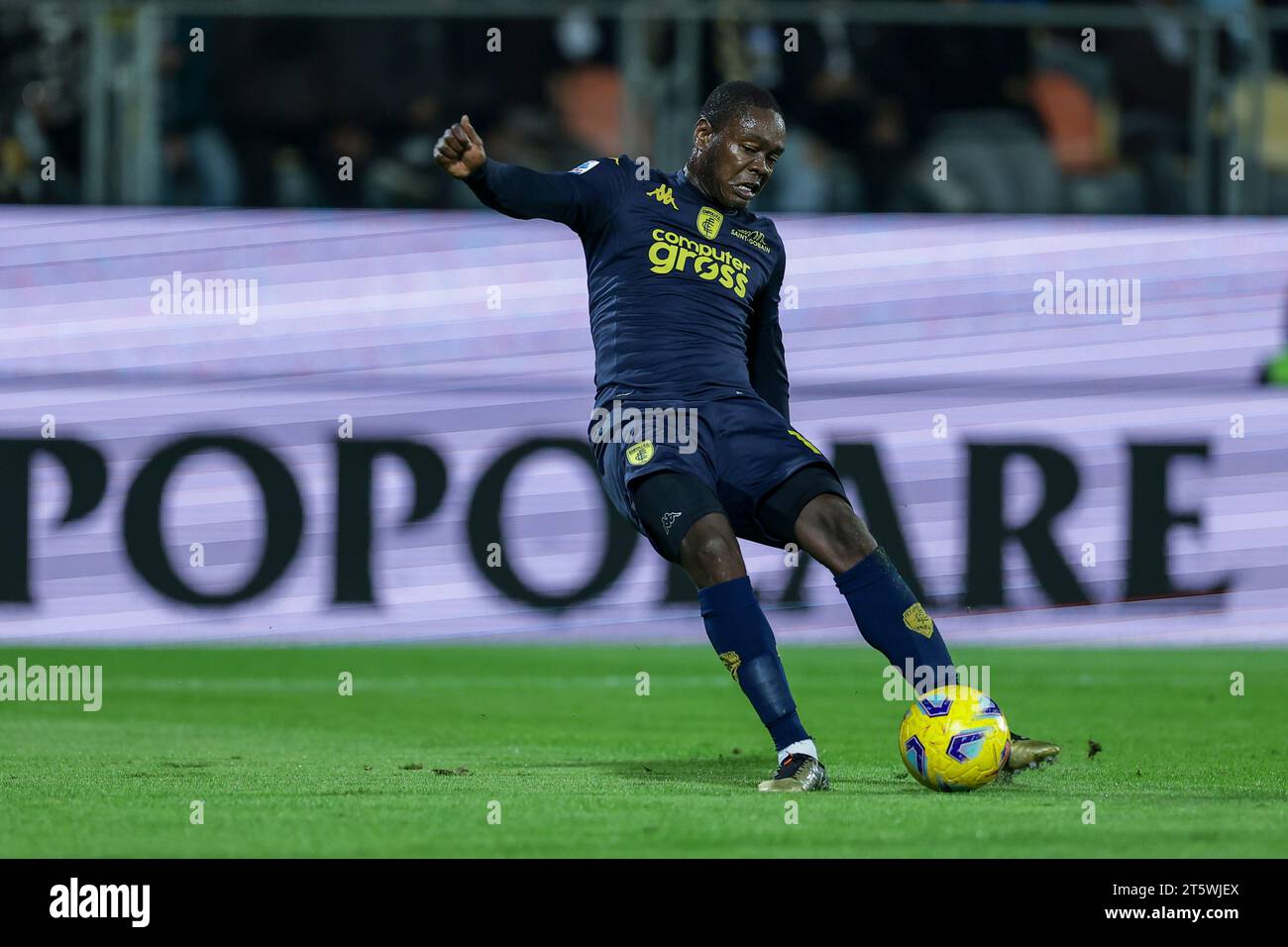 Empoli's Sierra Leonean forward Emmanuel Gyasi controls the ball during ...
