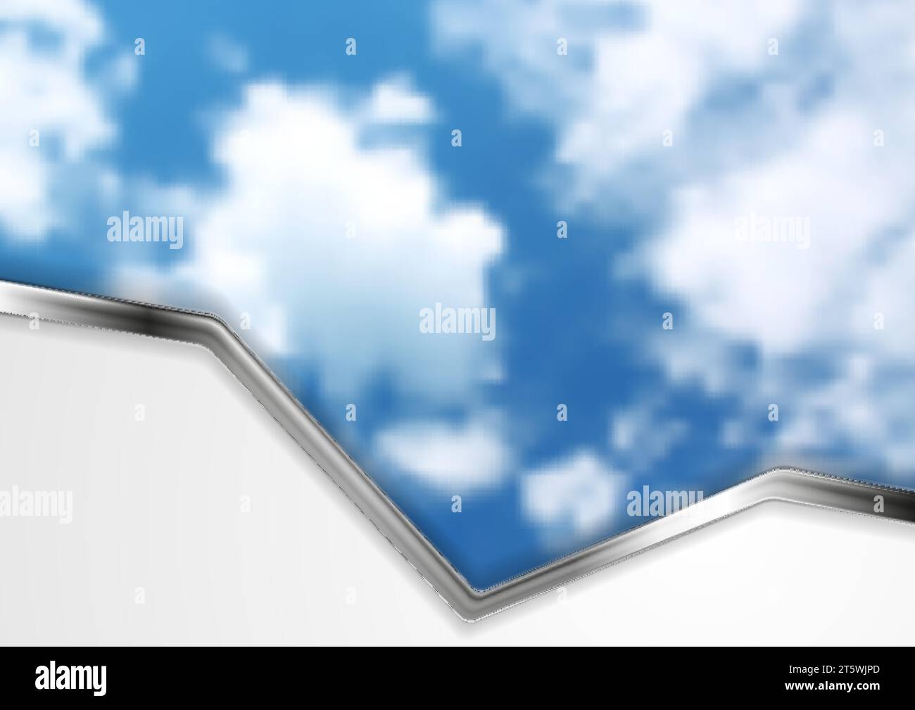 Abstract sky tech background with silver metallic stripe. Geometric ...