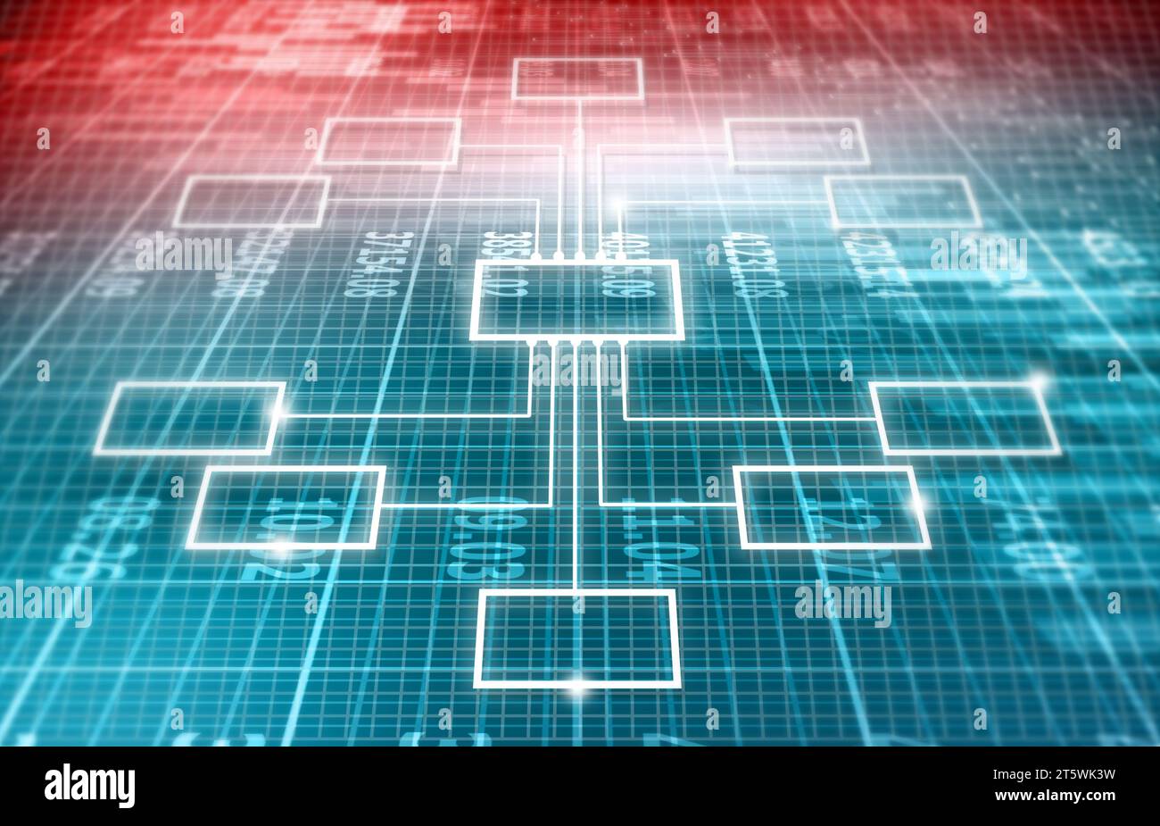 Business flow chart on abstract background. 2d illustration Stock Photo ...