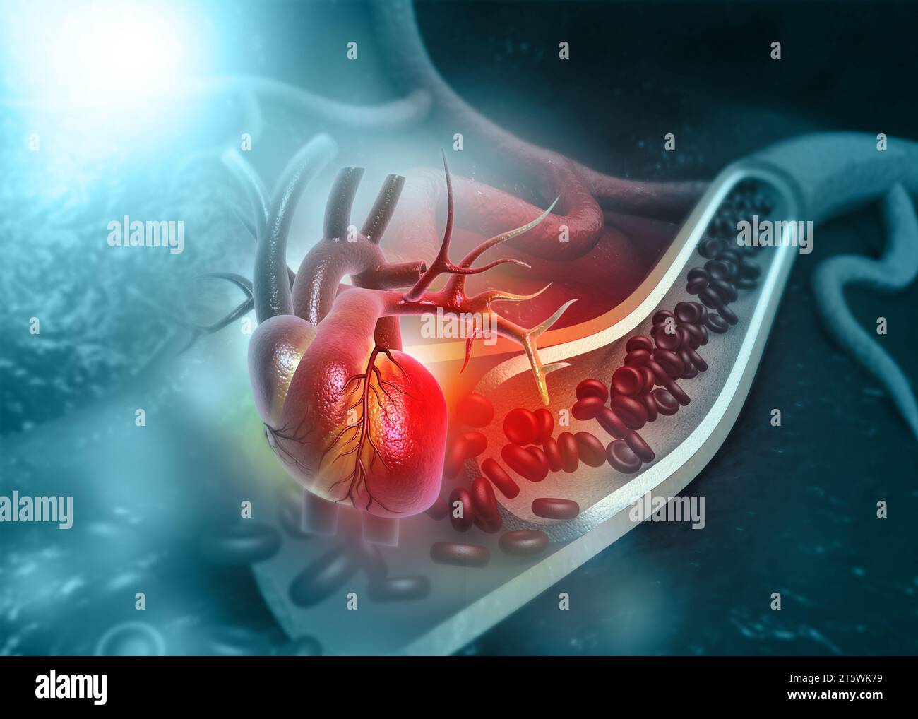 Business flow chart on abstract background. 2d illustration Stock Photo ...