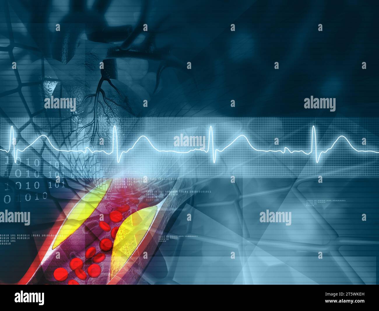 Heart health concept, abstract medical background. 3d illustration ...
