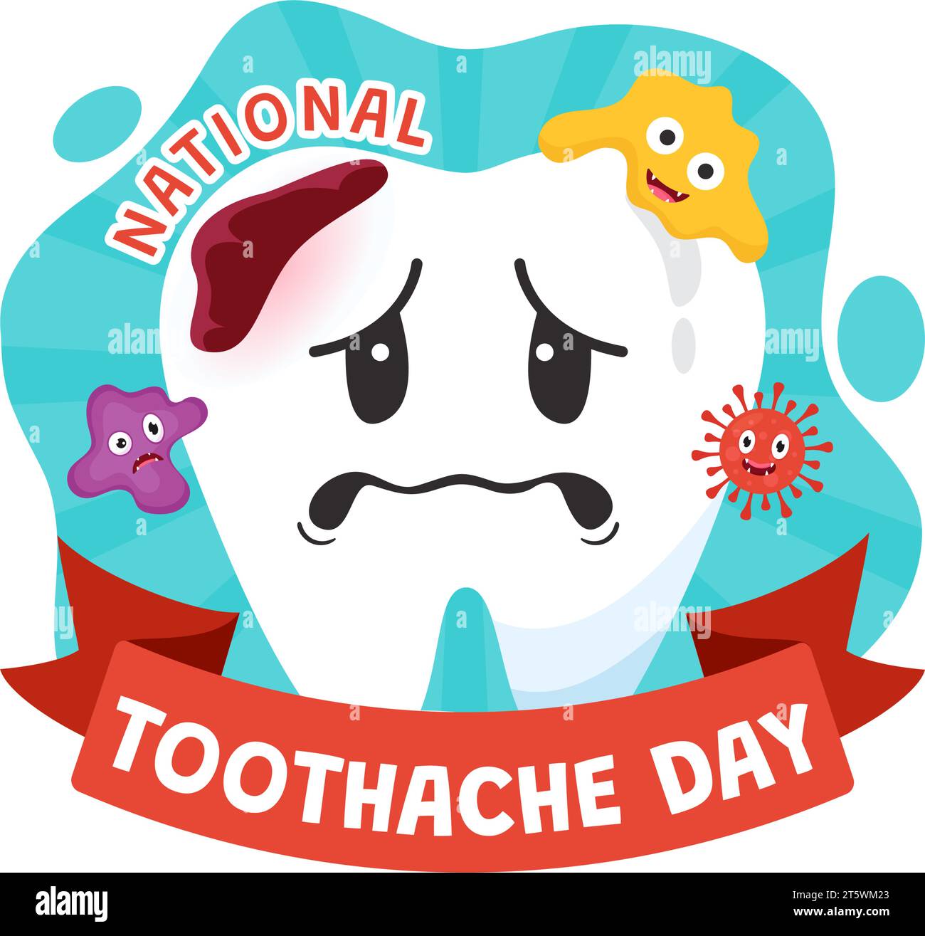National Toothache Day Vector Illustration on February 9 for Dental ...