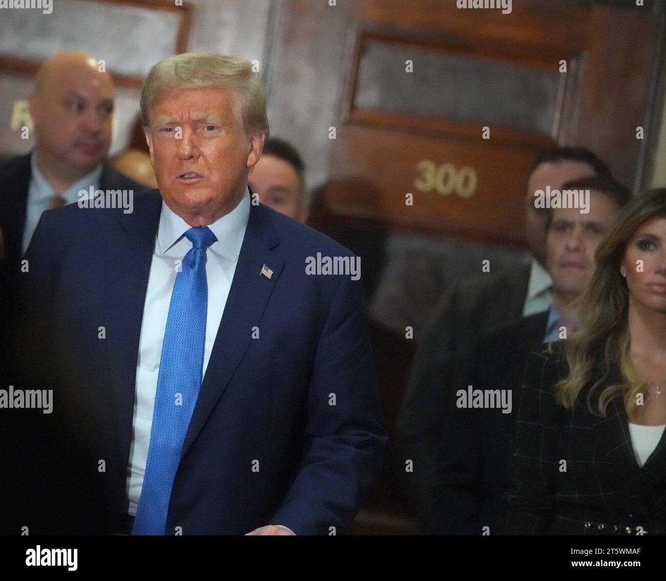 New York, United States. 05th Nov, 2023. Donald Trump outside the Court ...