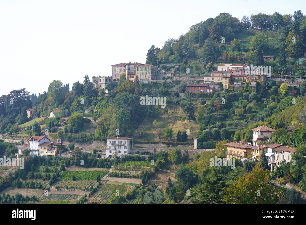 Bergamo. One of the beautiful city in Italy. Landscape at the old town ...