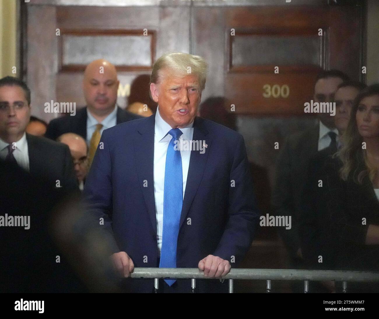 New York, United States. 05th Nov, 2023. Donald Trump outside the Court ...