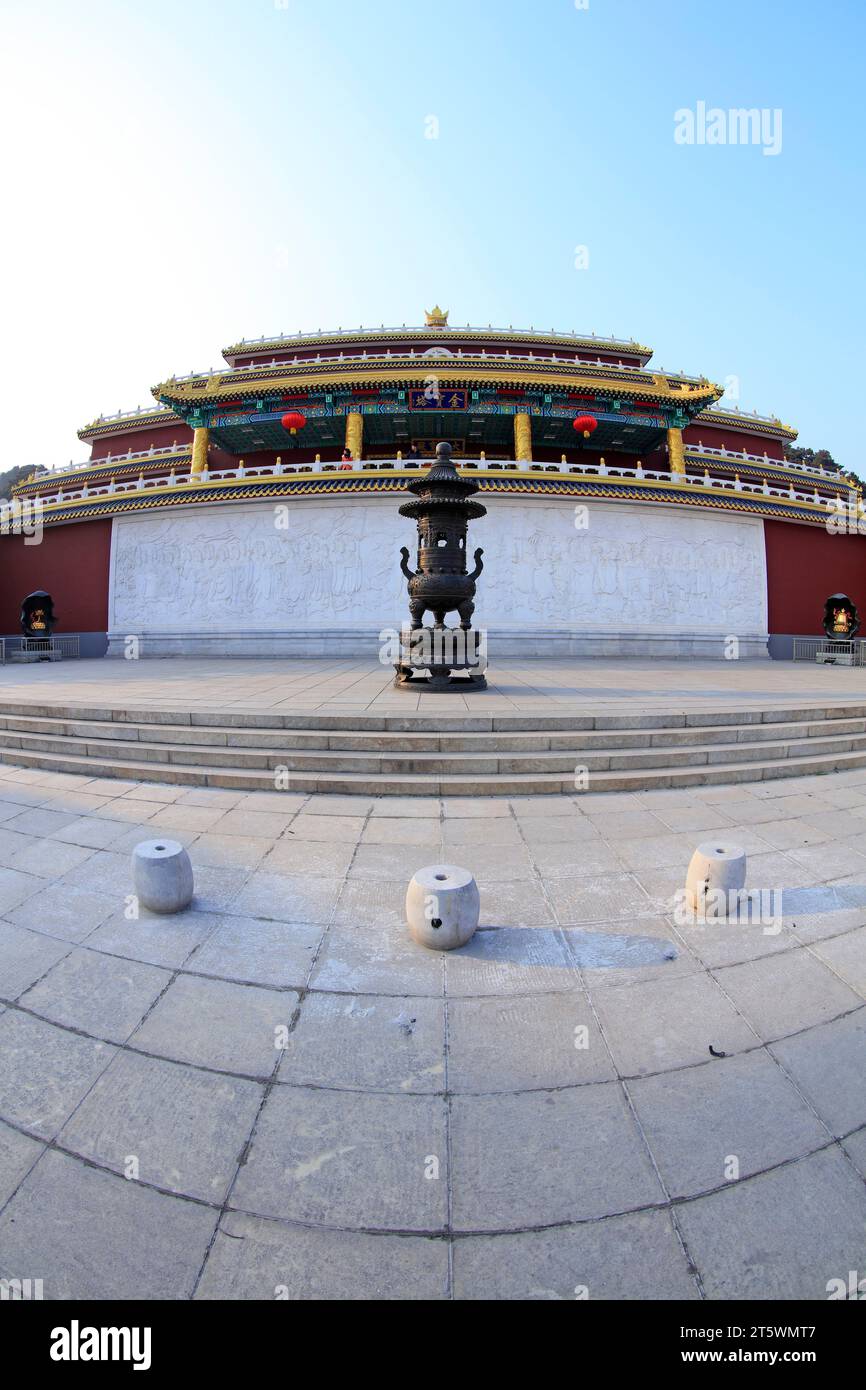 ancient China temple landscape architecture Stock Photo - Alamy