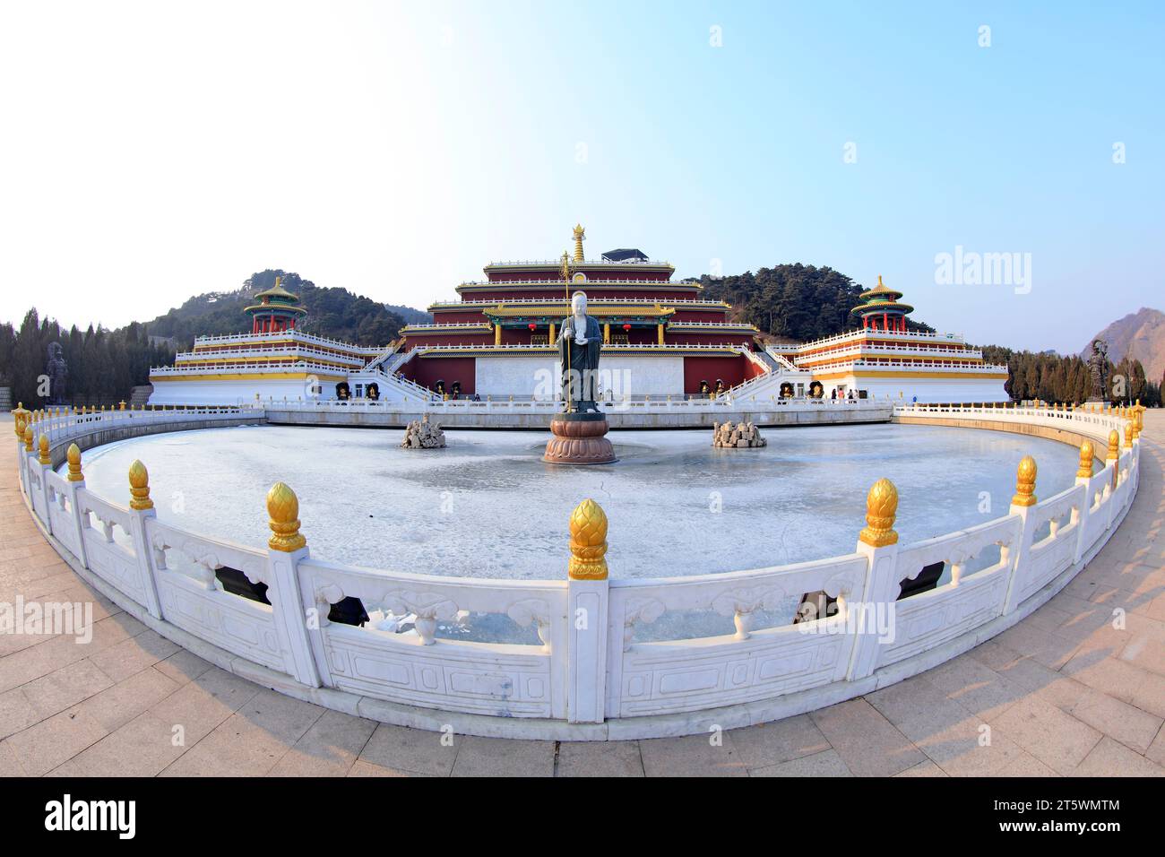 ancient China temple landscape architecture Stock Photo - Alamy