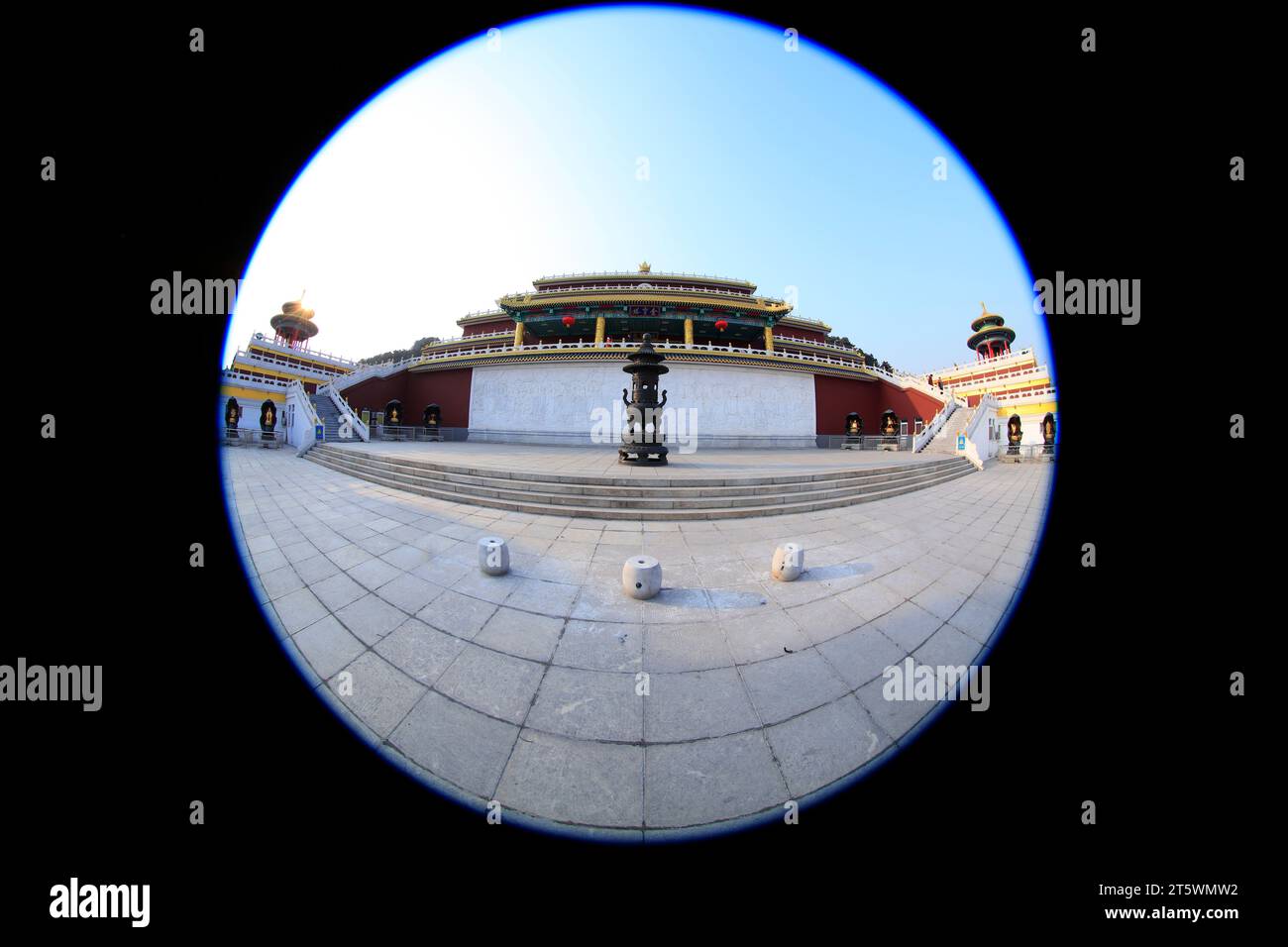 ancient China temple landscape architecture Stock Photo - Alamy