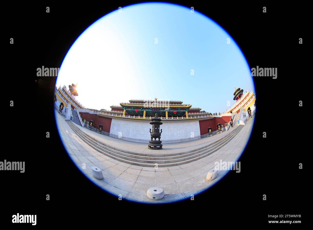 ancient China temple landscape architecture Stock Photo - Alamy