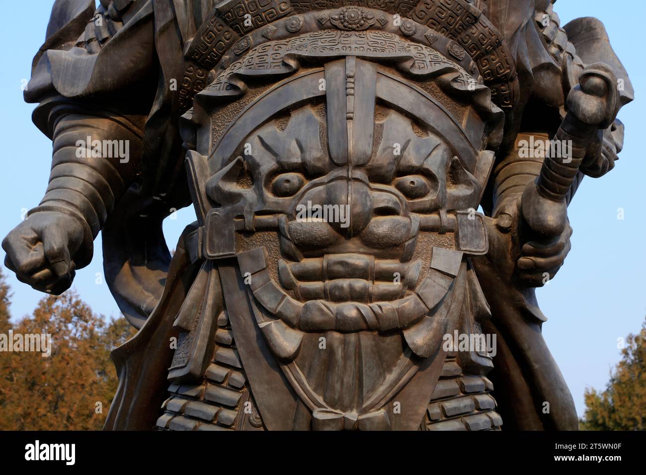 Chinese style armor sculpture Stock Photo - Alamy