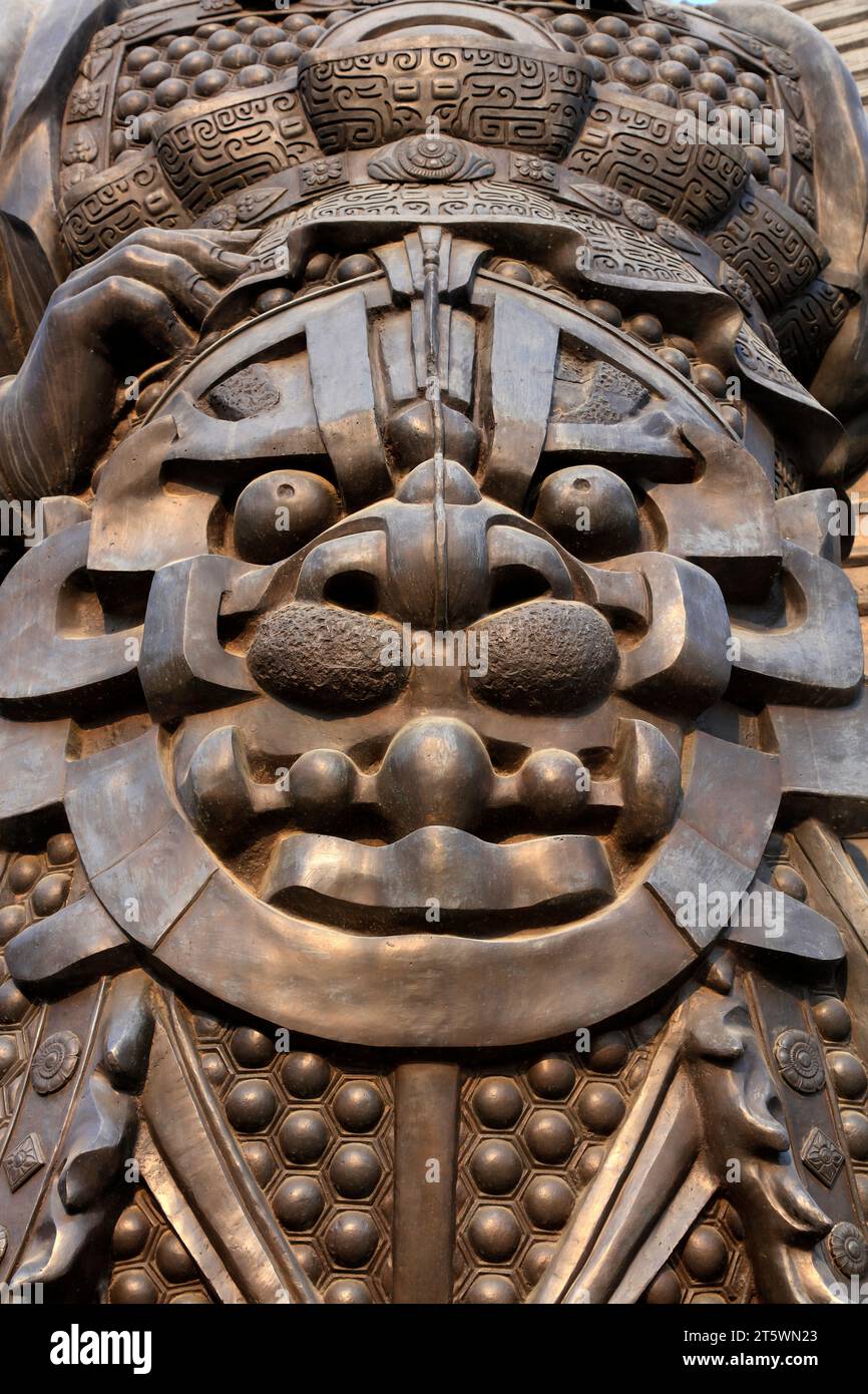 Chinese style armor sculpture Stock Photo - Alamy
