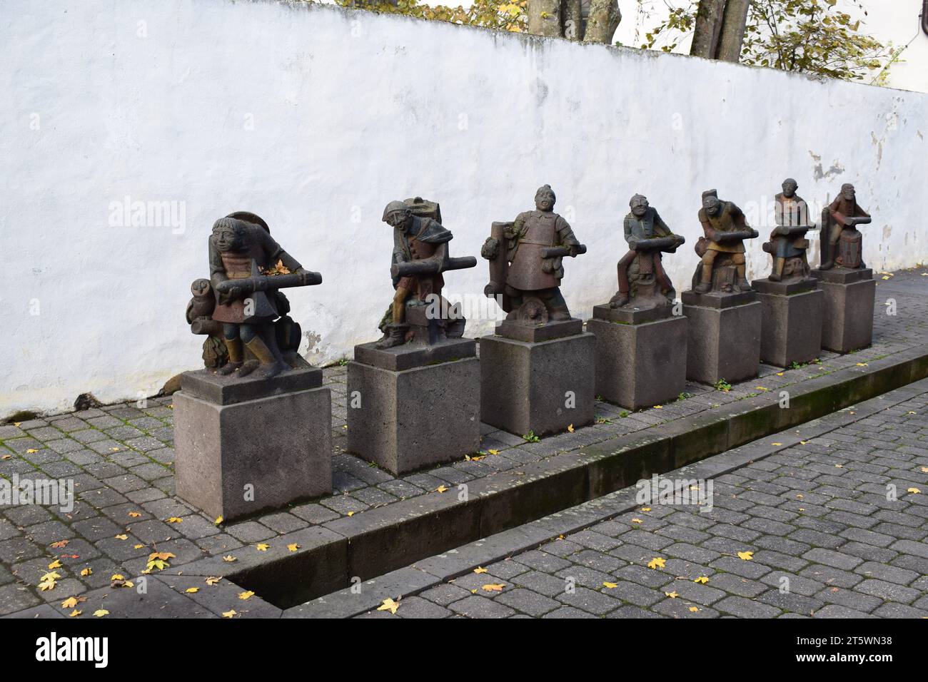 volcano stone statues at the street side Stock Photo - Alamy