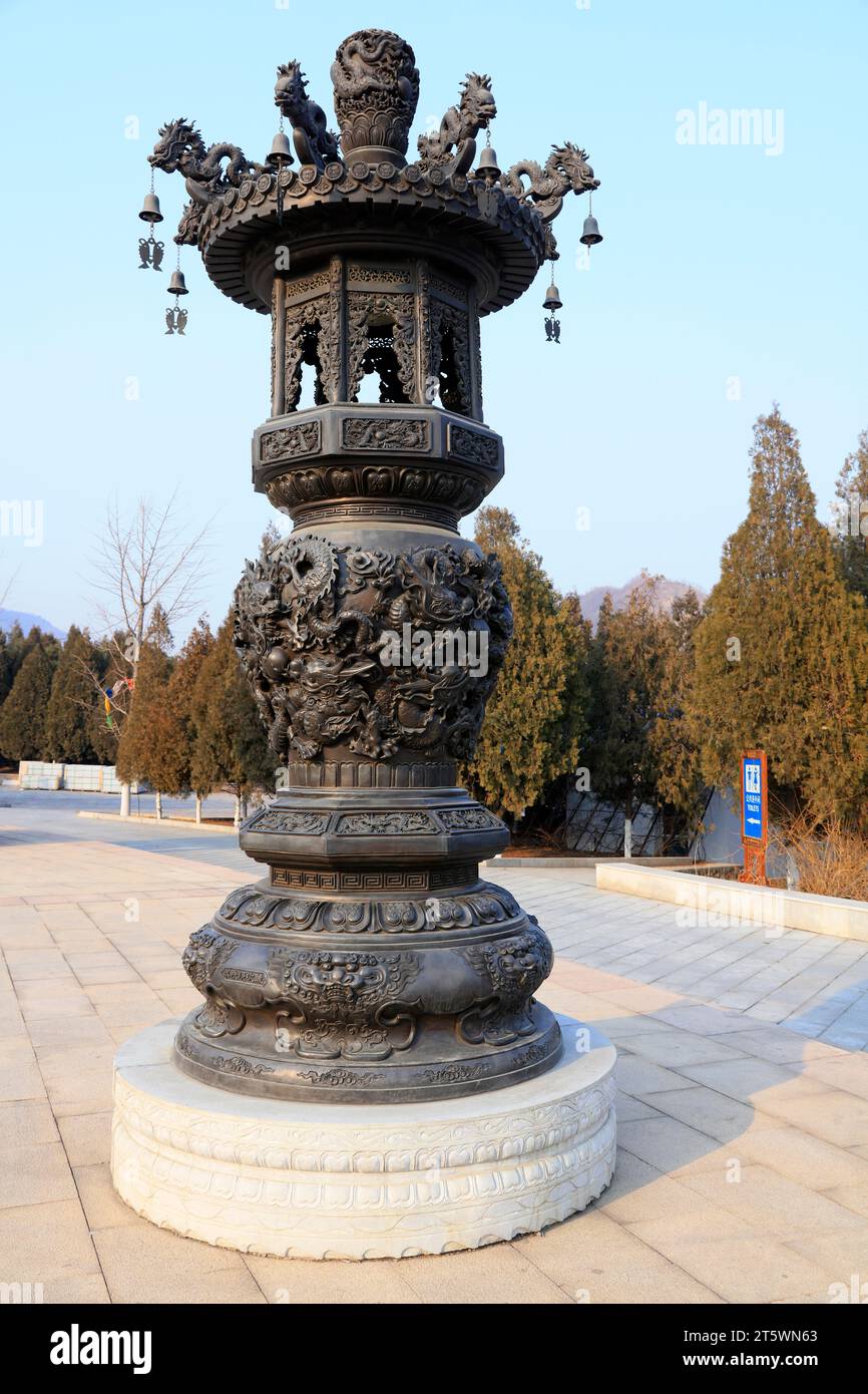 Ancient Chinese temple incense burner Stock Photo - Alamy