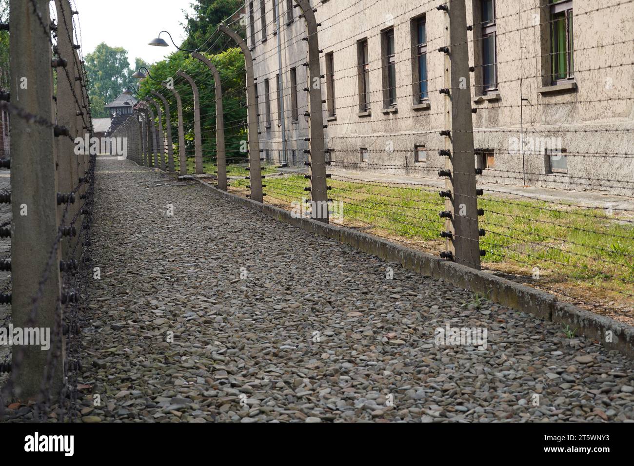 detail of the Aschwitz Nazi concentration camp in Poland Stock Photo ...